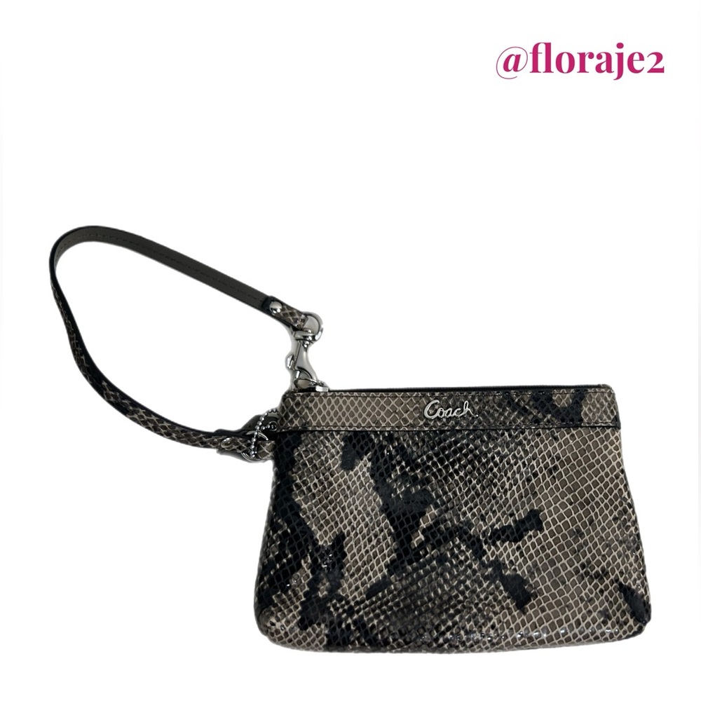 Coach Soho Embossed Exotic Madison Python Wristlet - Gem